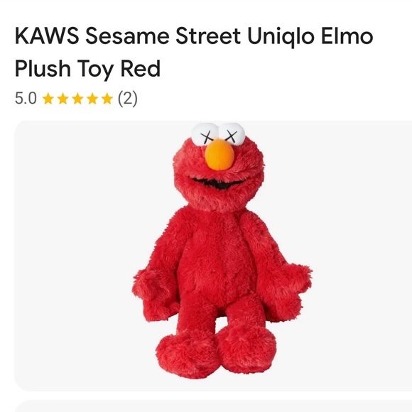 KAWS | Toys | Kaws Original Elmo With Tags | Poshmark